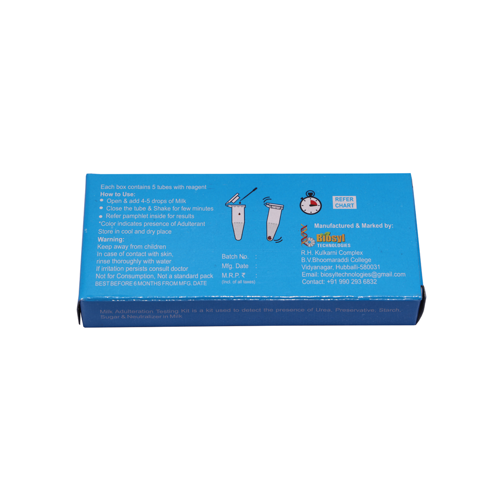 Milk Adulteration Testing Kit Pack Of 2 Biosyl Technologies